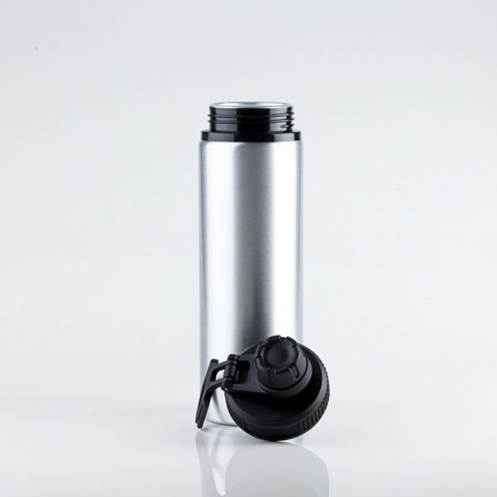 Silver Double Layered Aluminium Water Bottle 850ml - custom artwork - The Crafty Ginger